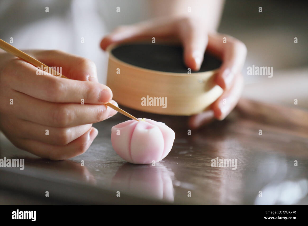 Pastry chef creating Japanese confectionery Stock Photo - Alamy