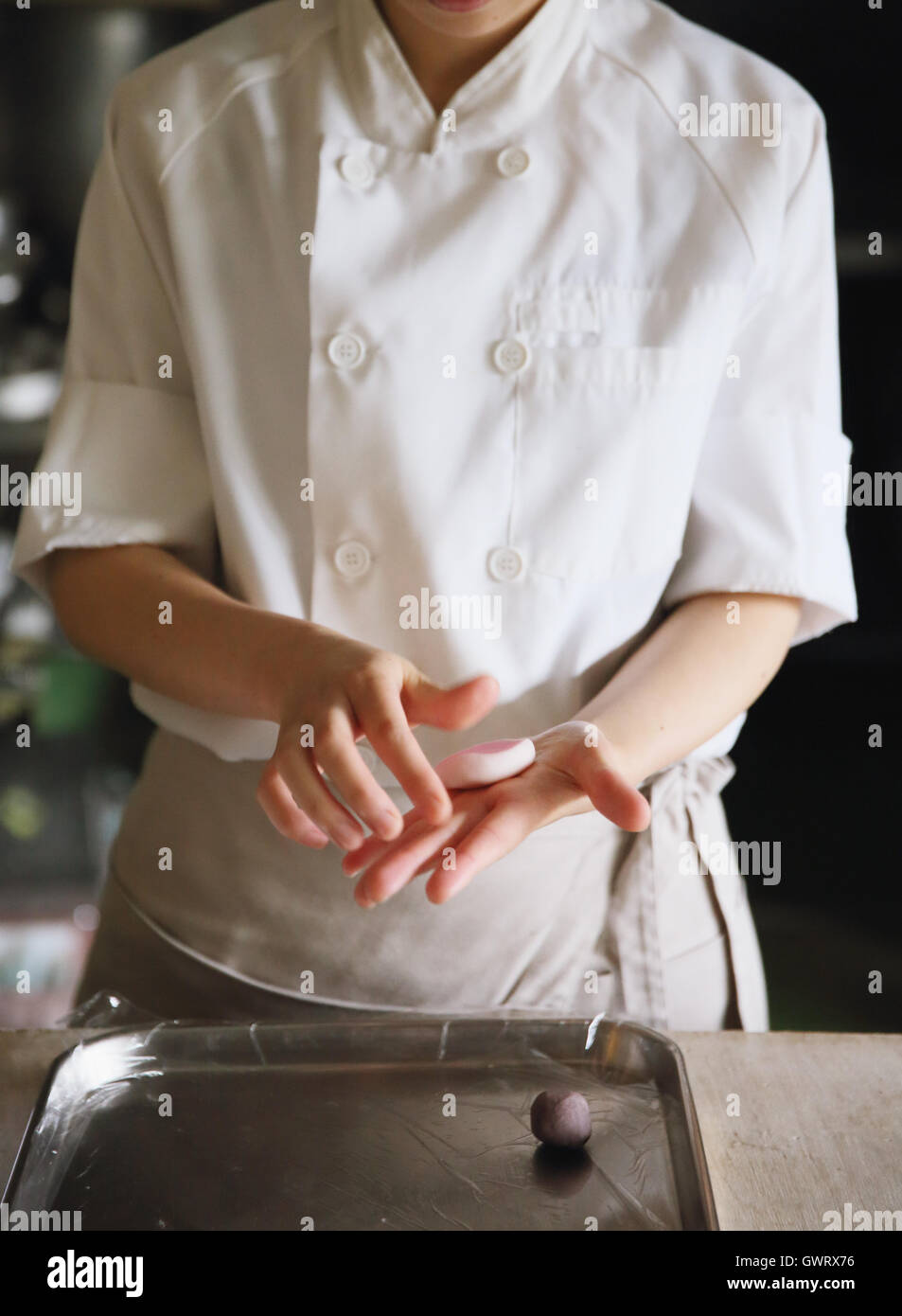 Pastry chef creating Japanese confectionery Stock Photo - Alamy