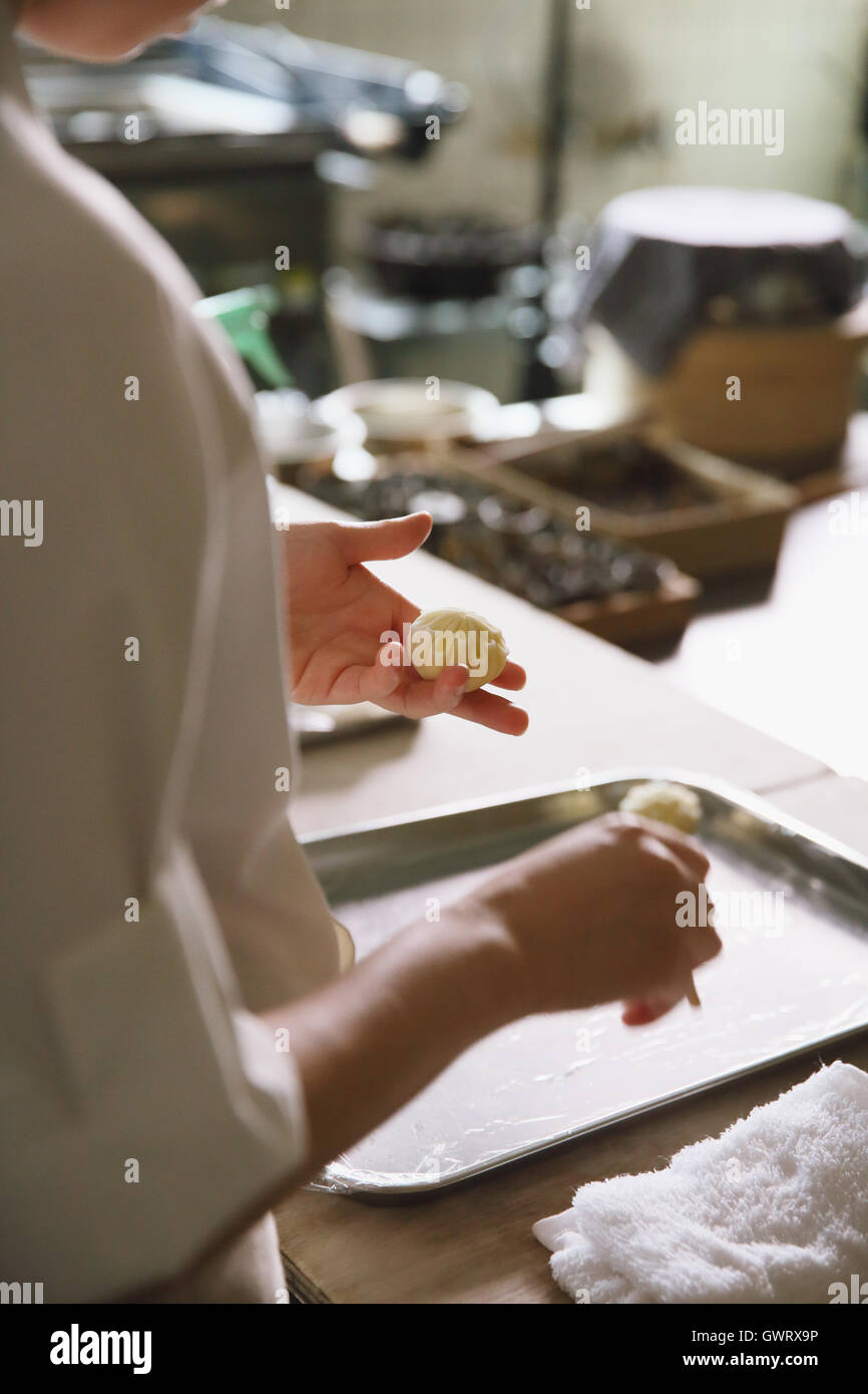Pastry chef creating Japanese confectionery Stock Photo - Alamy