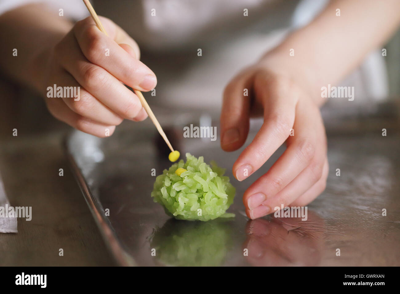 Pastry chef creating Japanese confectionery Stock Photo - Alamy