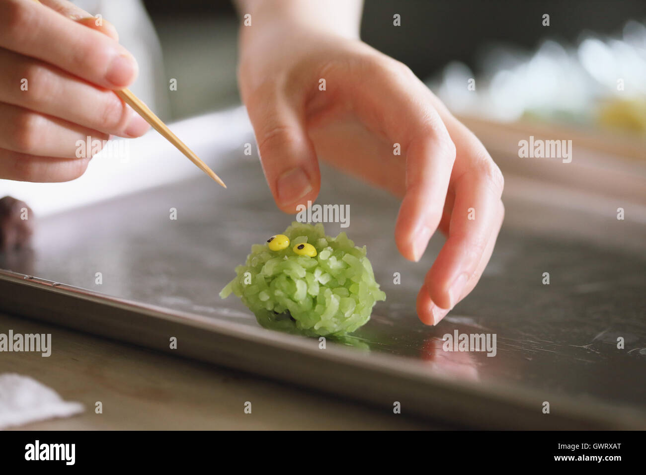 Pastry chef creating Japanese confectionery Stock Photo - Alamy