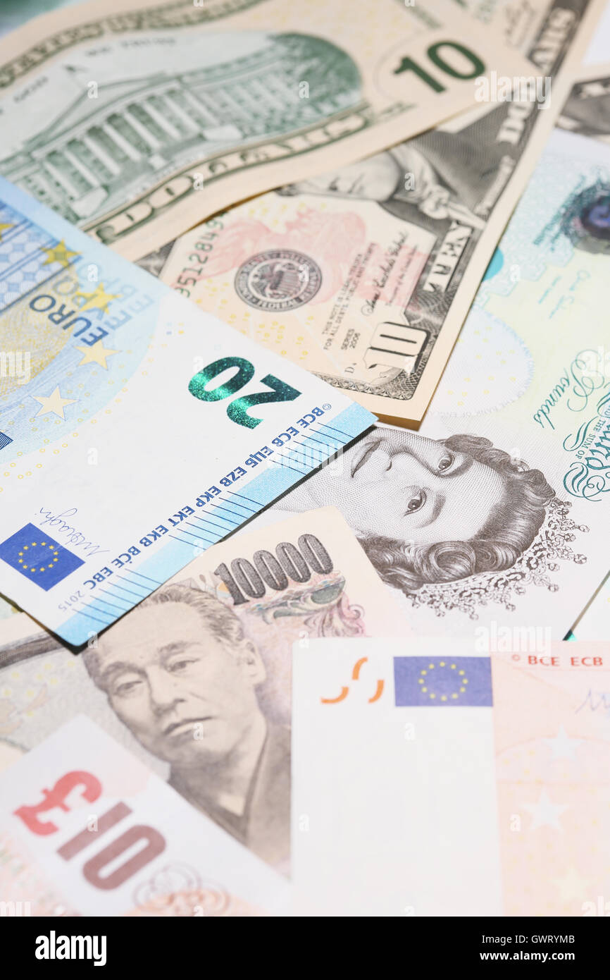 Money of the world Stock Photo - Alamy
