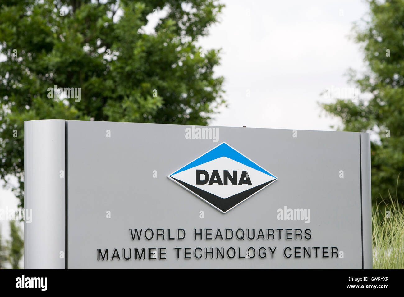 A logo sign outside of the headquarters of The Dana Holding Corporation ...
