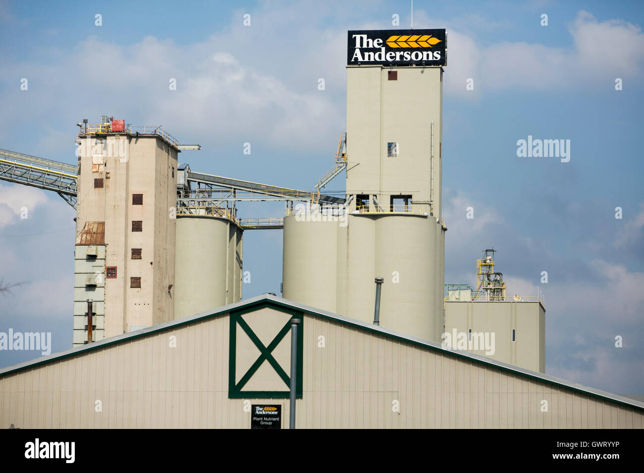 A logo sign outside of a facility occupied by The Andersons, Inc., in ...