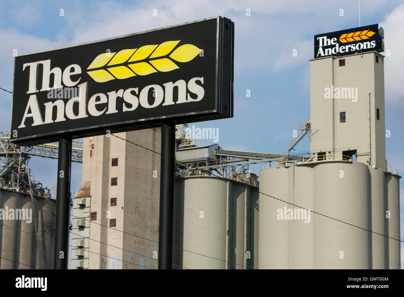 A logo sign outside of a facility occupied by The Andersons, Inc., in ...