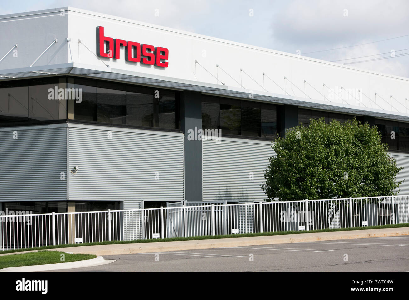 A logo sign outside of a facility occupied by Brose Fahrzeugteile GmbH ...
