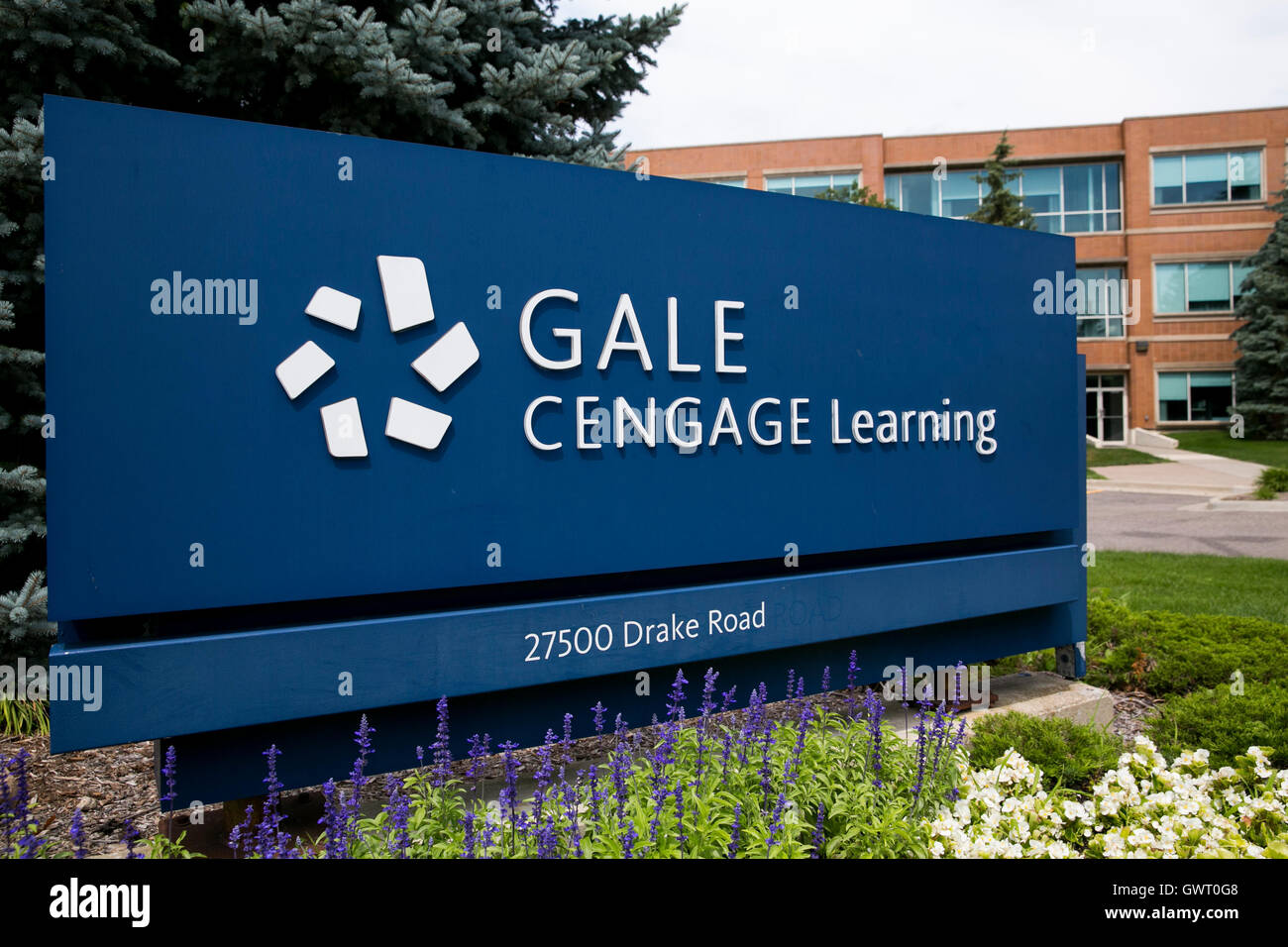 A logo sign outside of the headquarters of Gale, a subsidiary of ...