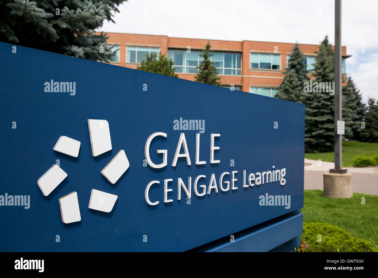 A logo sign outside of the headquarters of Gale, a subsidiary of ...