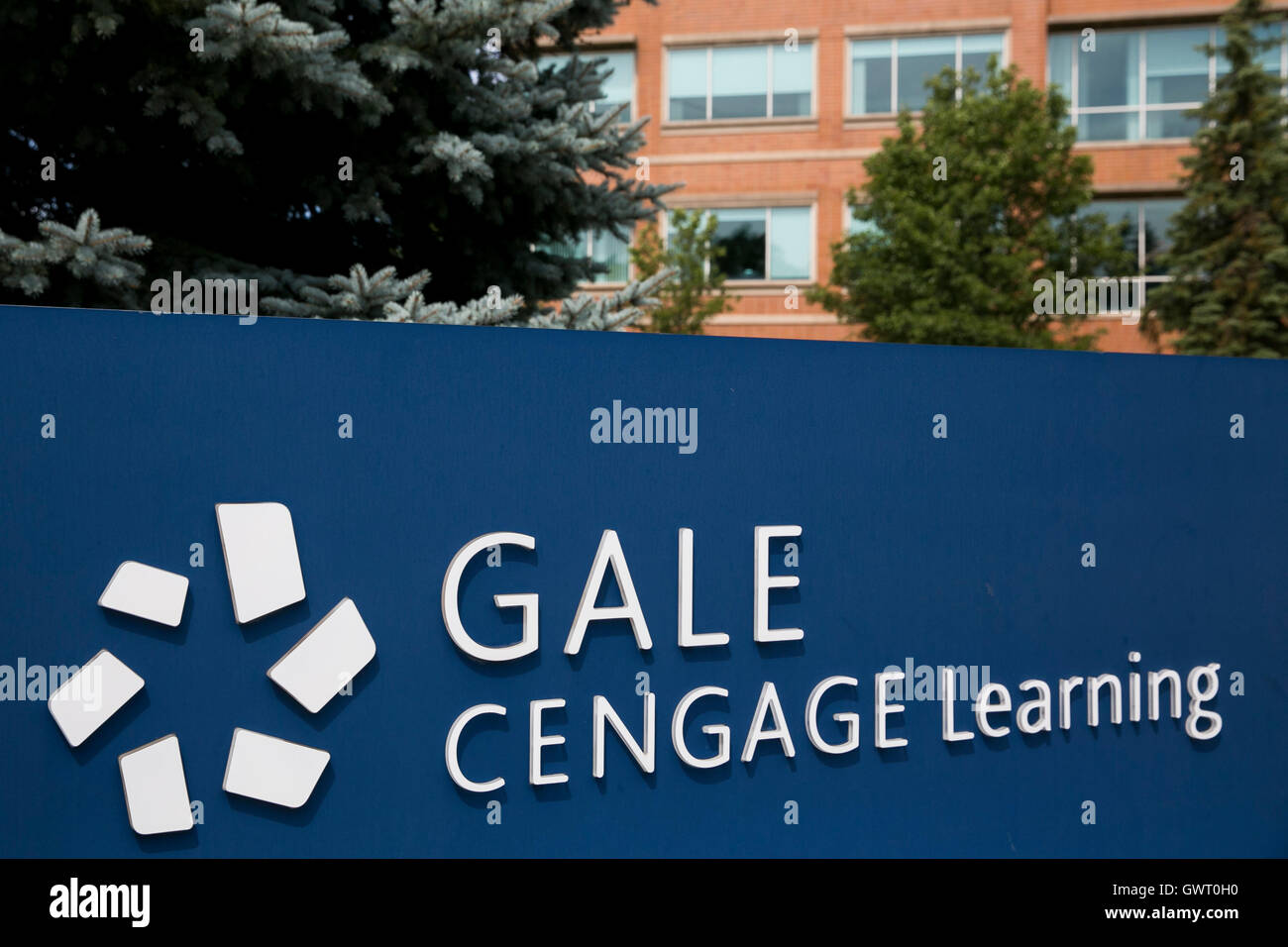 A logo sign outside of the headquarters of Gale, a subsidiary of ...
