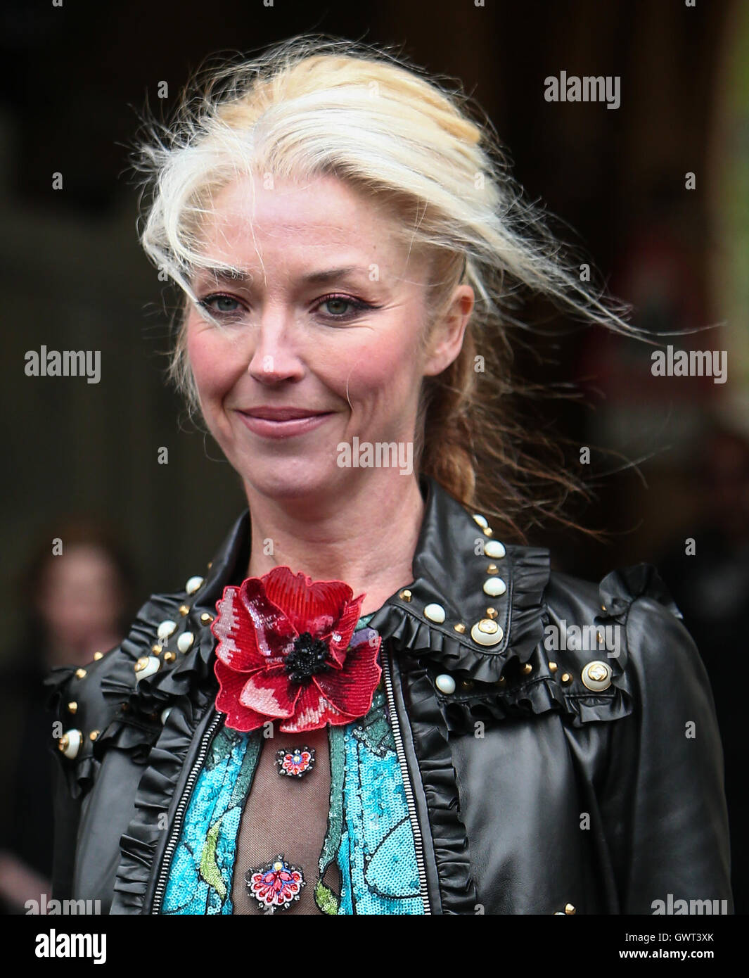 Celebrities attend the Gucci catwalk show at Westminster Abbey ...