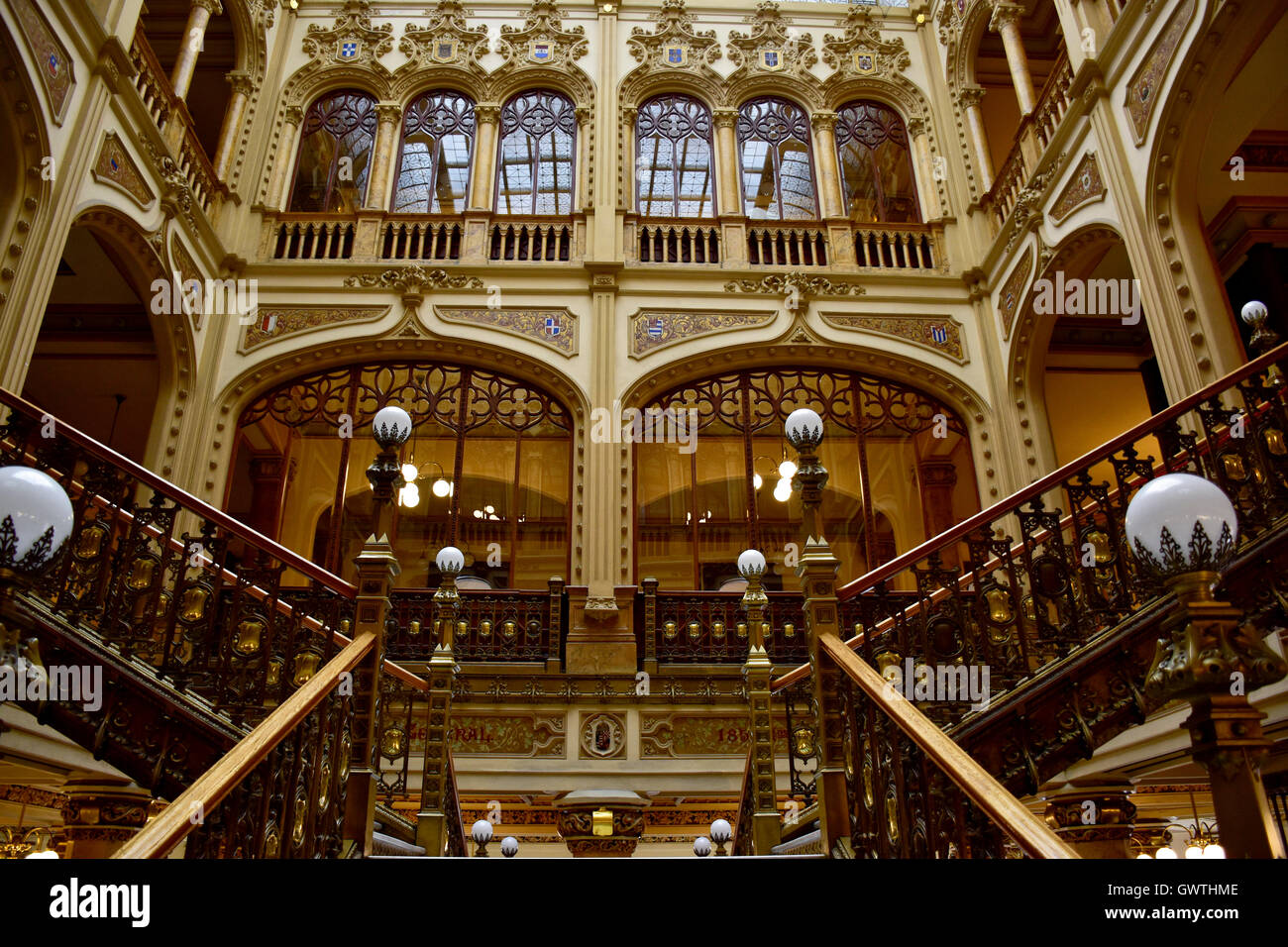 Palacio Postal (Post Office) stairs in Mexico City, Mexico Stock Photo ...