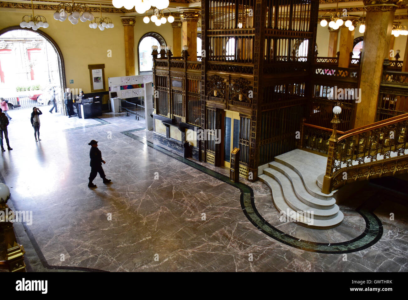 Palacio Postal (Post Office) stairs in Mexico City, Mexico Stock Photo ...