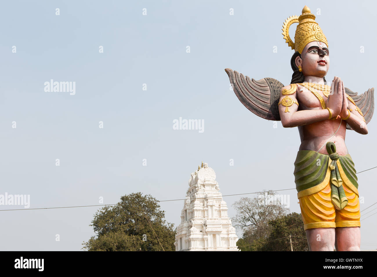 Indian God Garuda Statue at Anantha Padmanabha Swamy Temple at ...