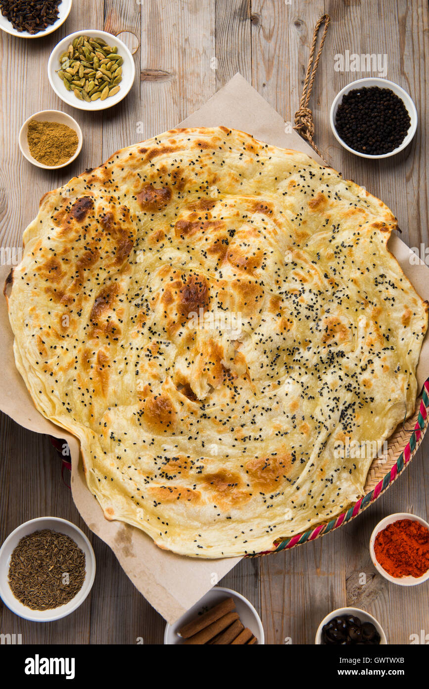 Malawah or Malawach traditional yemeni bread Stock Photo - Alamy