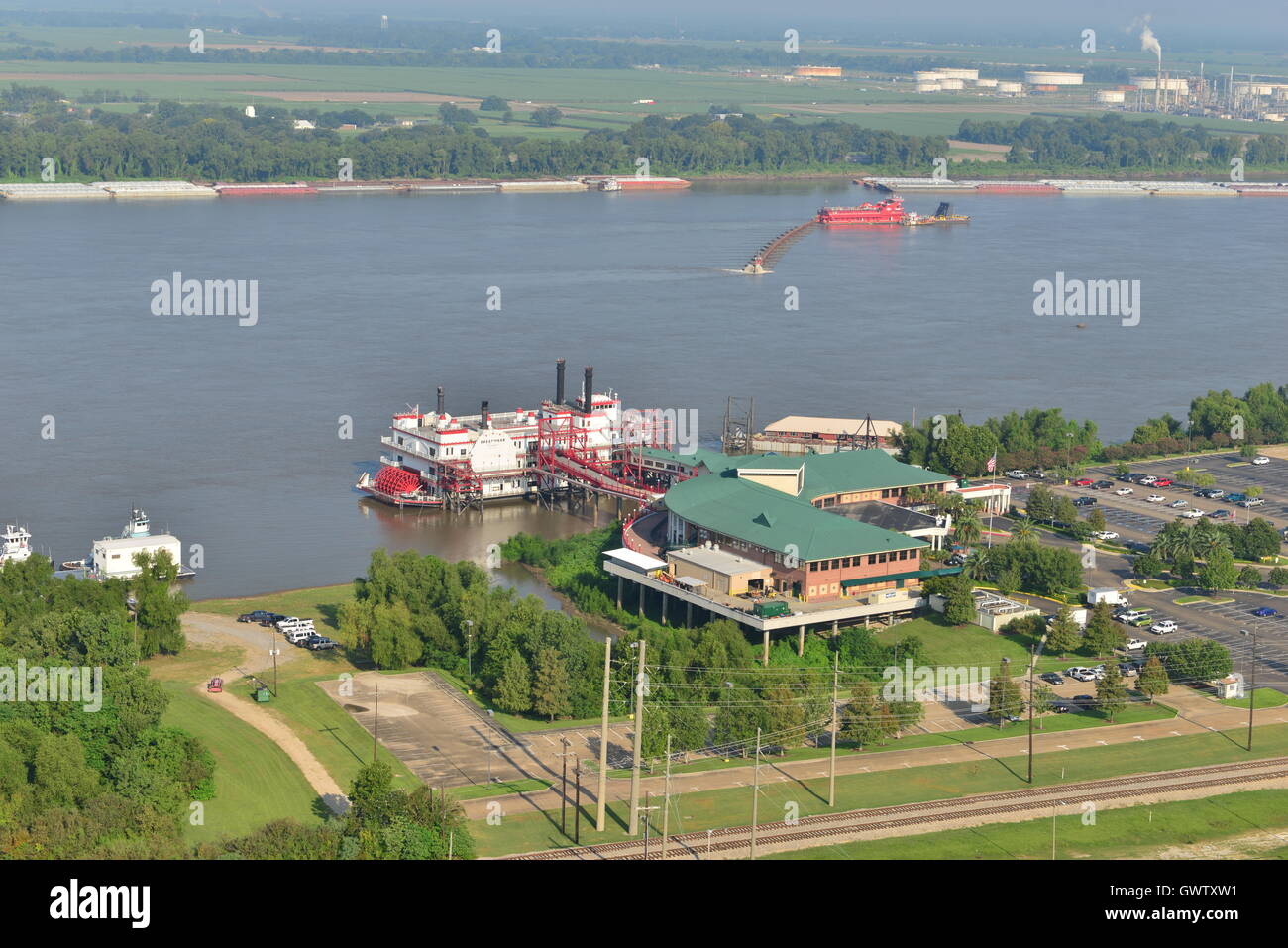 Views from the top of the Louisiana state capital building in Baton ...