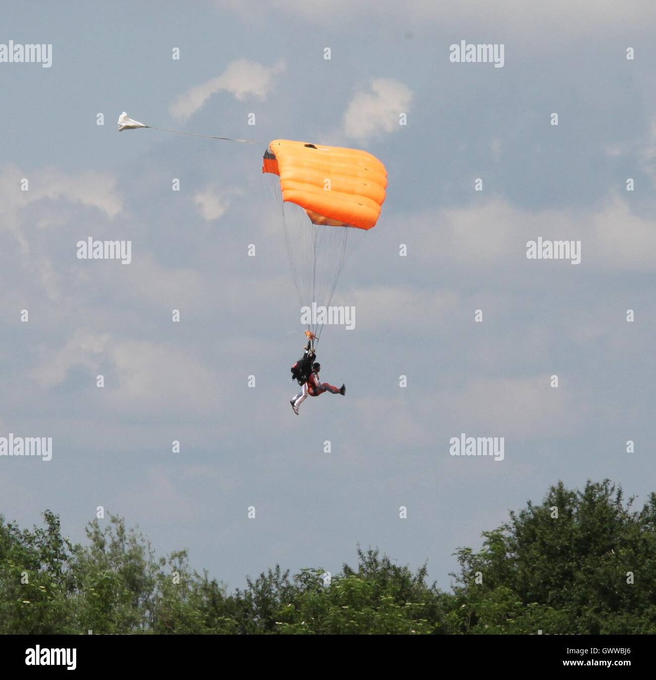 Bachelor Leonard Freier doing a tandem jump at GoJump. He parachuted ...