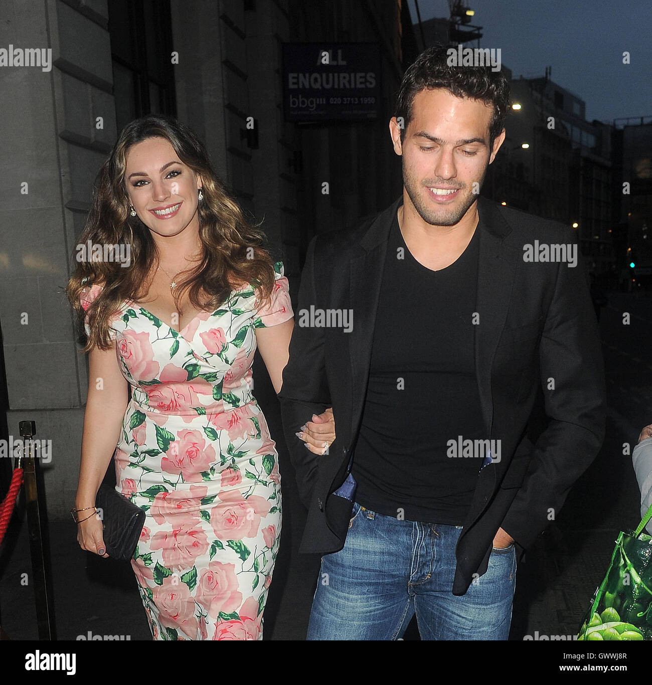 Kelly Brook and boyfriend arriving at Steam & Rye Goes Tropical - party ...
