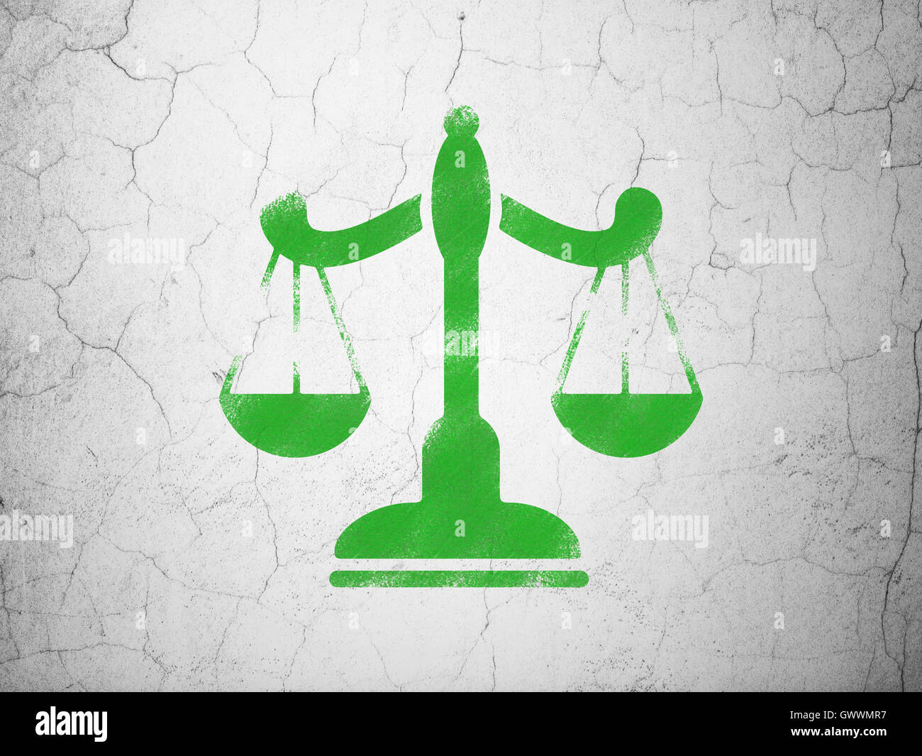 Law concept: Scales on wall background Stock Photo - Alamy