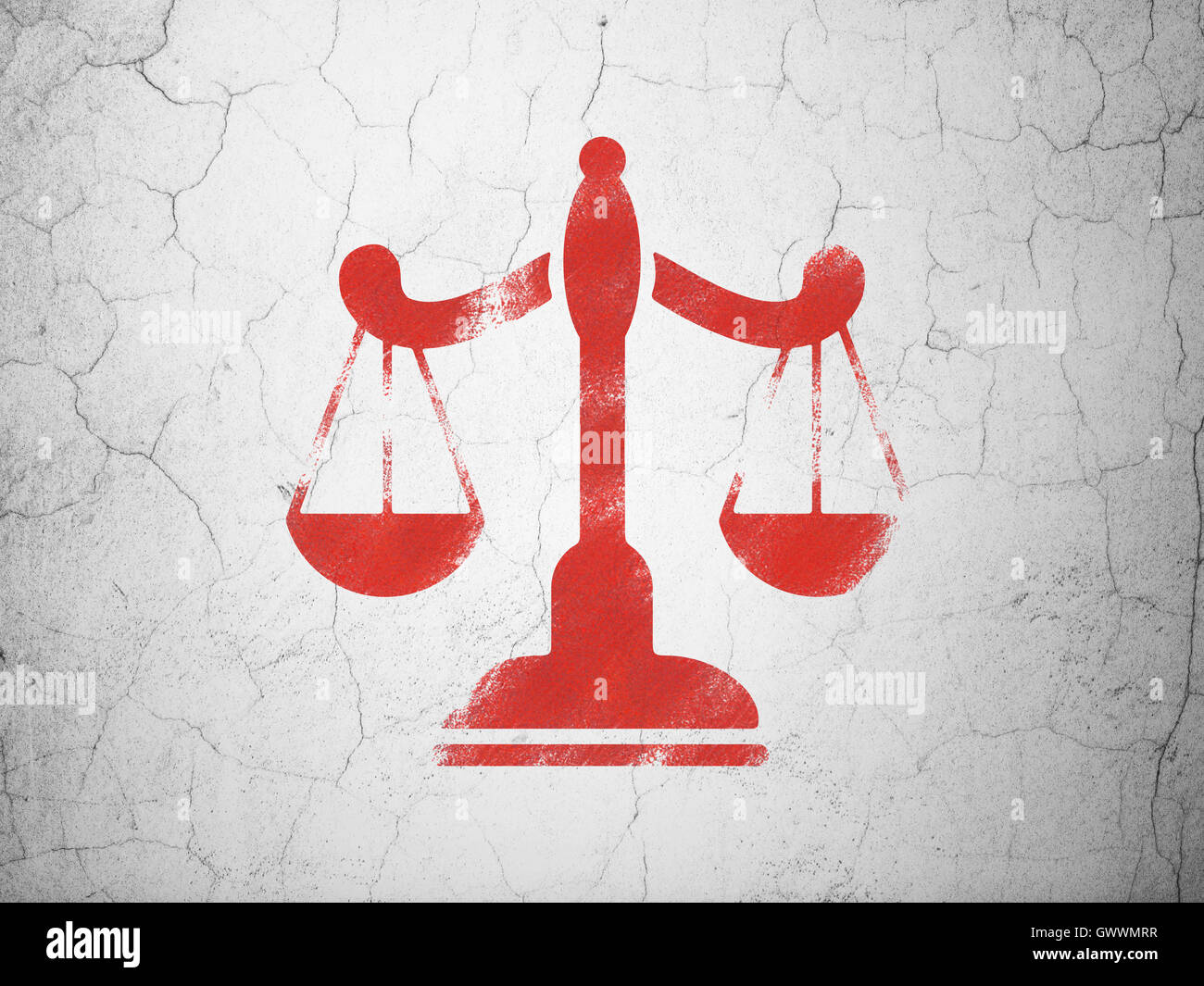 Law concept: Scales on wall background Stock Photo - Alamy