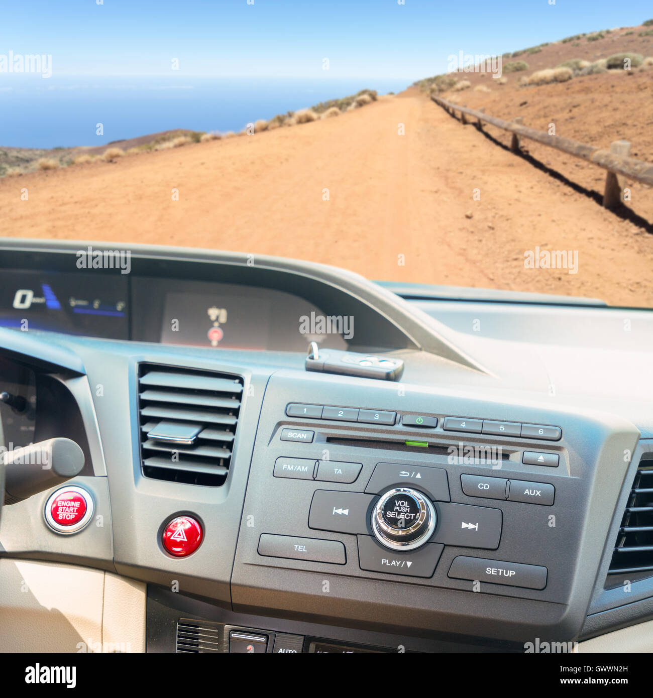 car dashboard with keys Stock Photo - Alamy