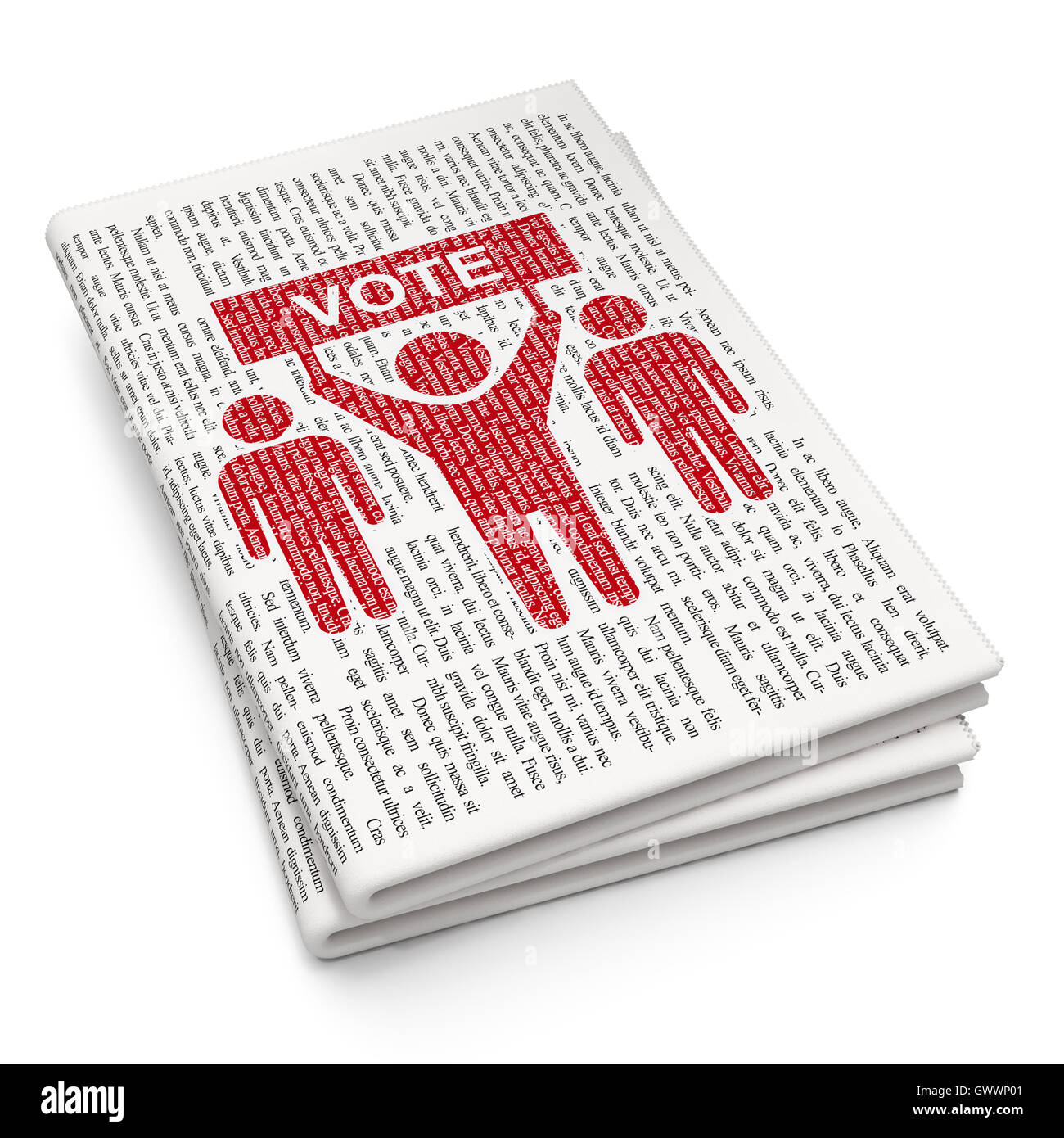 Political concept: Election Campaign on Newspaper background Stock ...