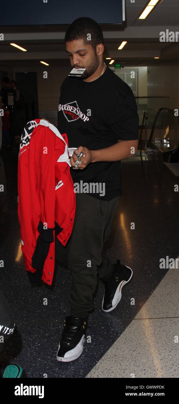 Ice Cube's son O'Shea Jackson Jr arrives at Los Angeles International ...