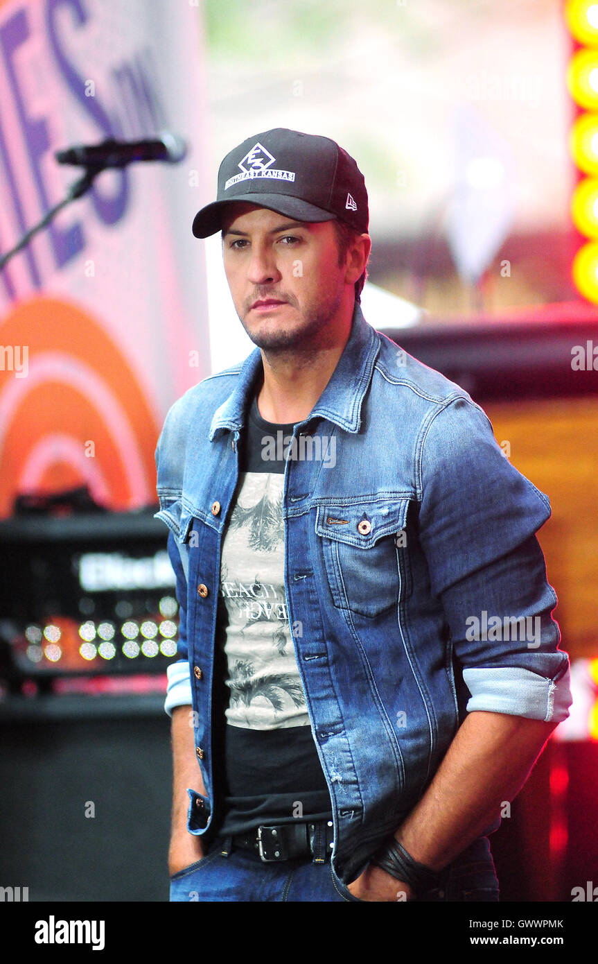 Luke Bryan performs at the 'Today' show plaza Featuring: Luke Bryan ...