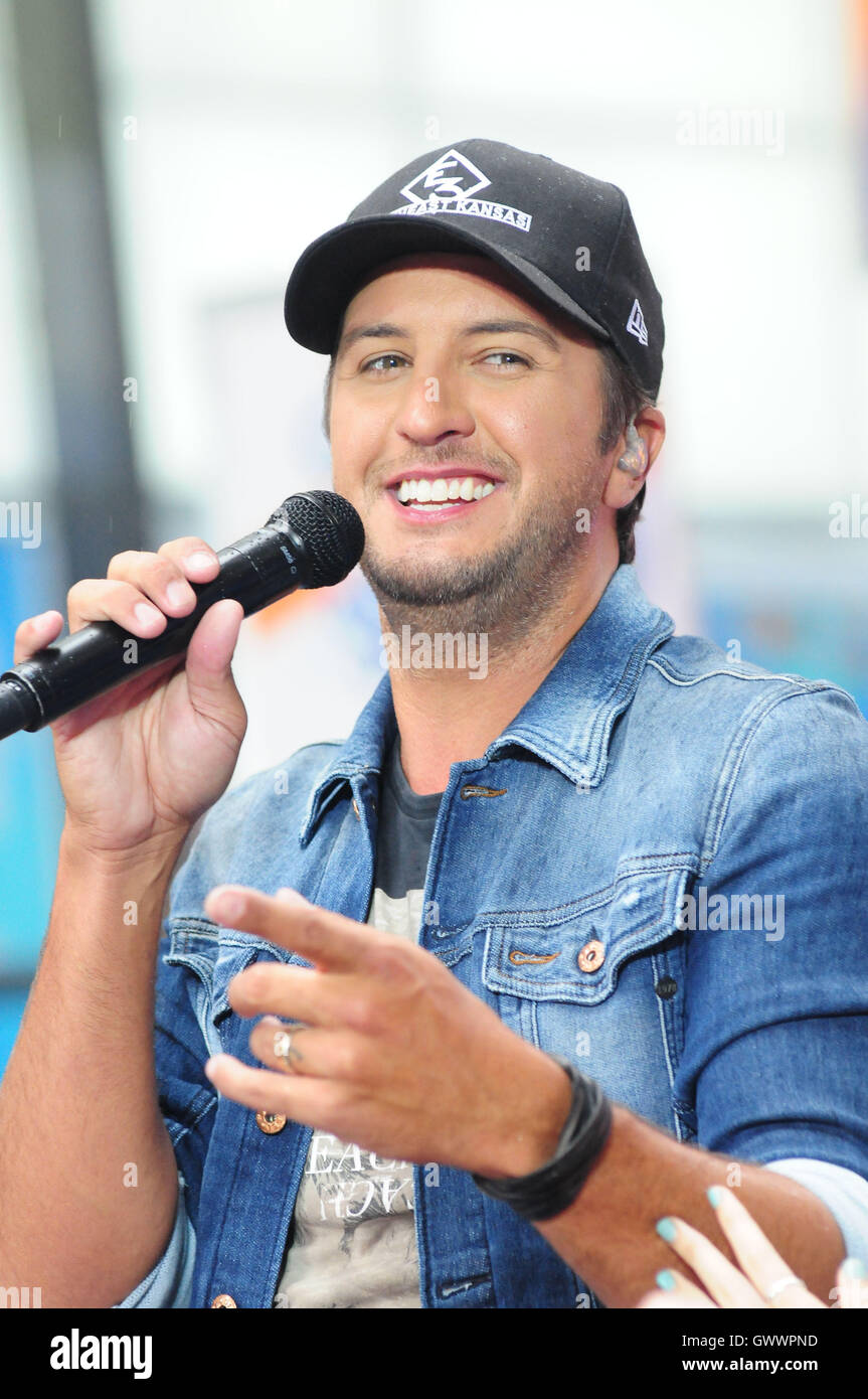 Luke Bryan performs at the 'Today' show plaza Featuring: Luke Bryan ...