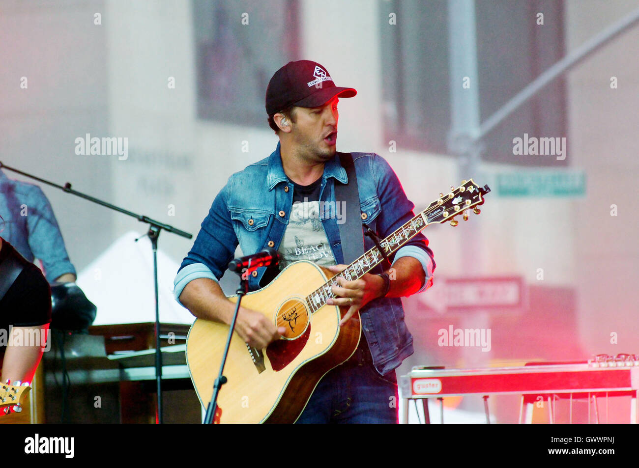 Luke Bryan performs at the 'Today' show plaza Featuring: Luke Bryan ...