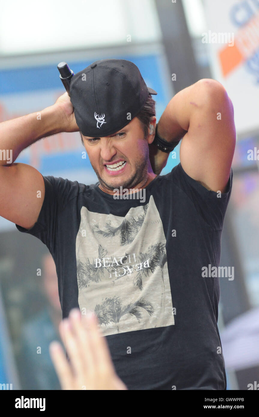 Luke Bryan performs at the 'Today' show plaza Featuring: Luke Bryan ...