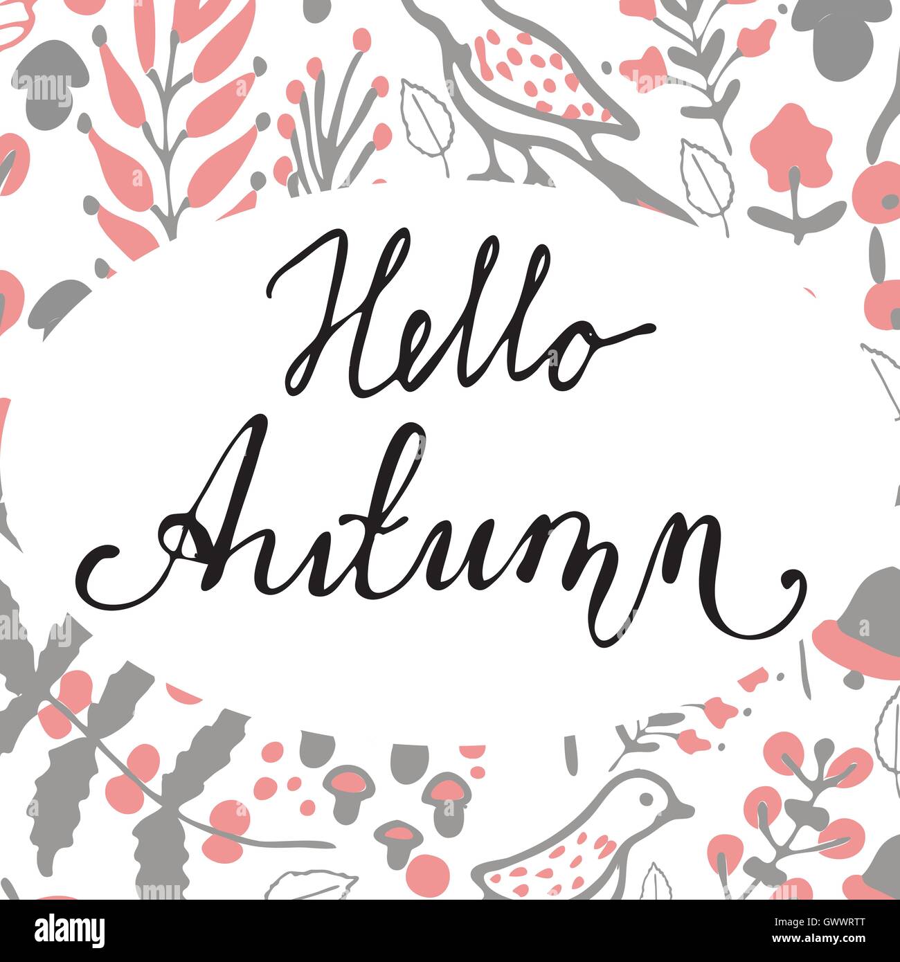 Hello Autumn background Stock Vector Image & Art - Alamy