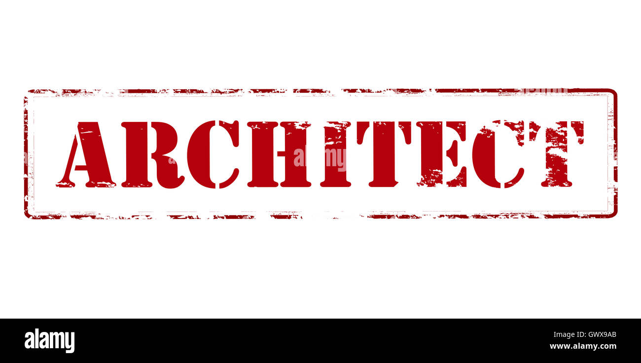 Rubber stamp with word architect inside, vector illustration Stock ...