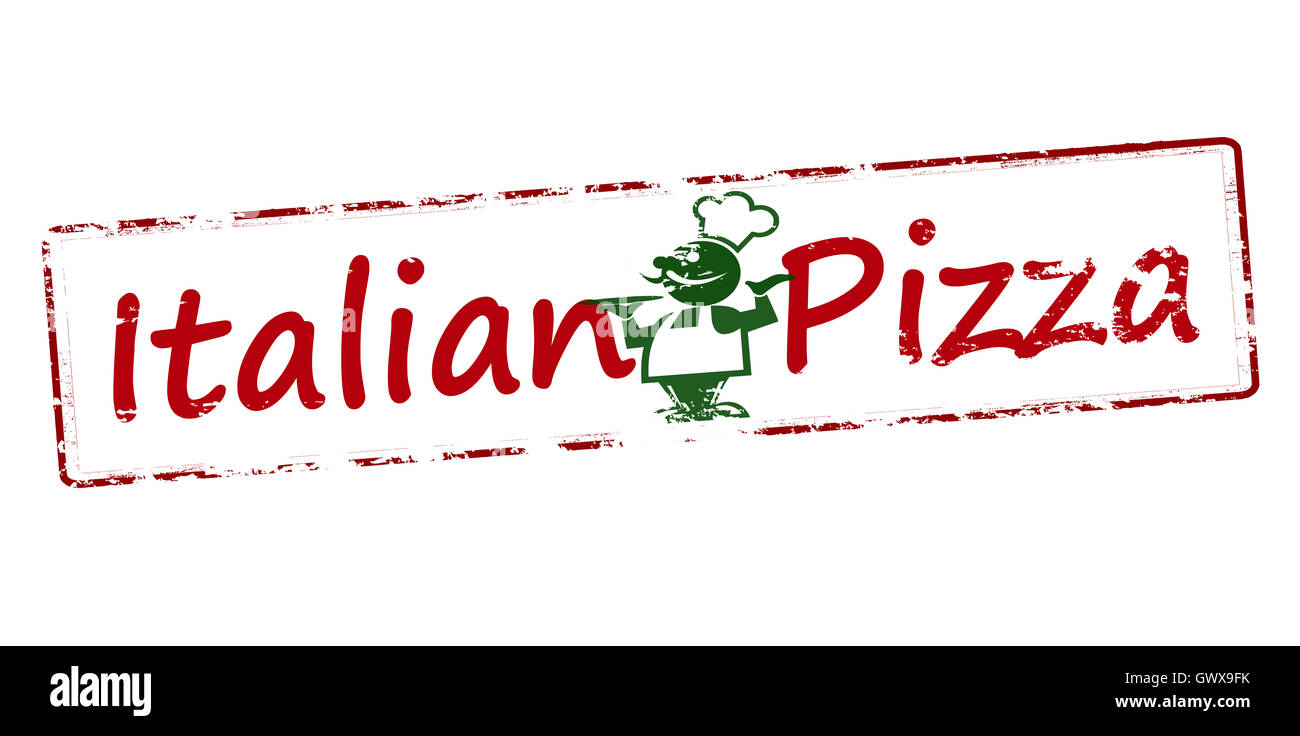 Rubber stamp with text Italian pizza inside, vector illustration Stock ...