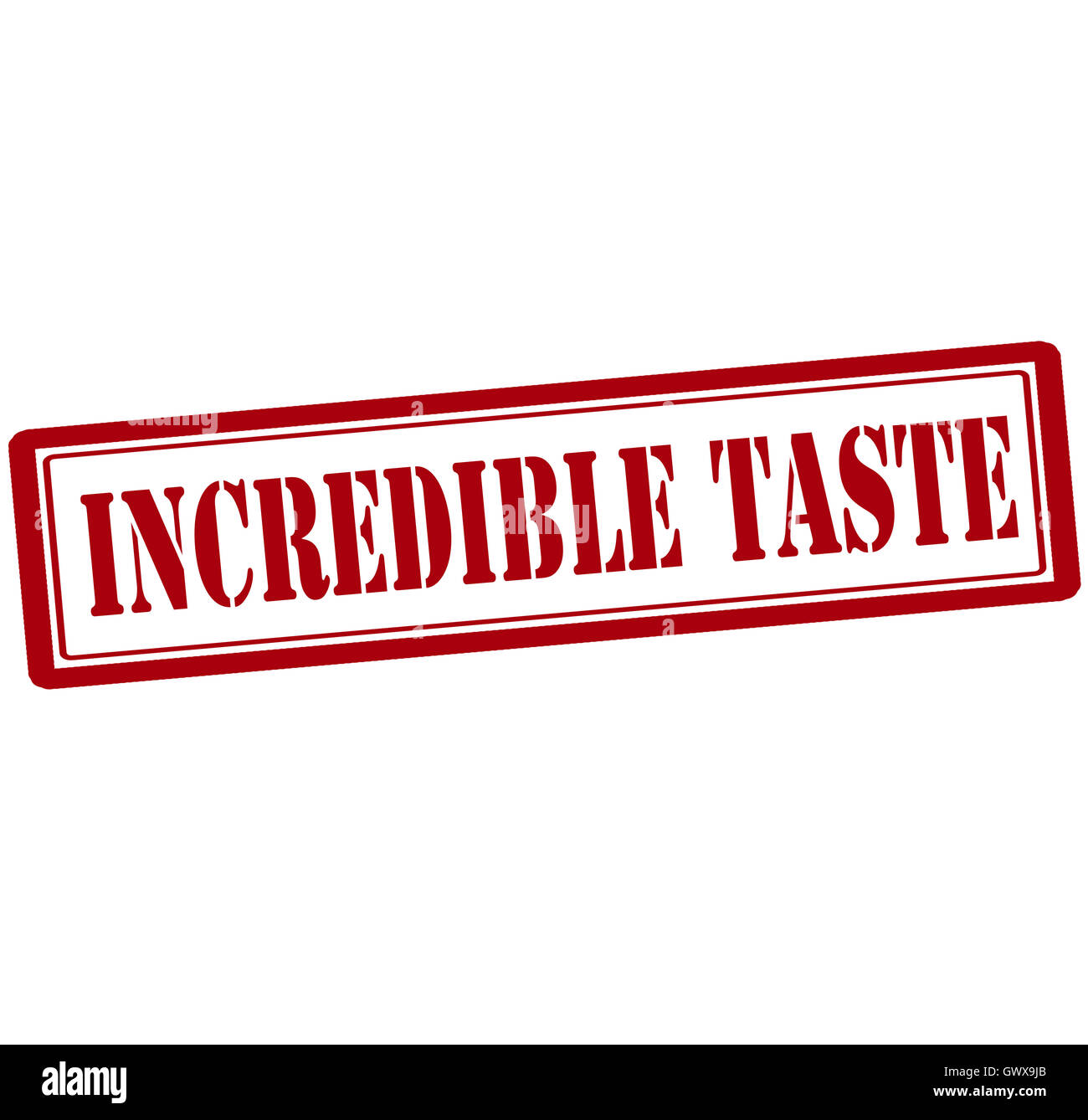 Rubber stamp with text incredible taste inside, vector illustration ...