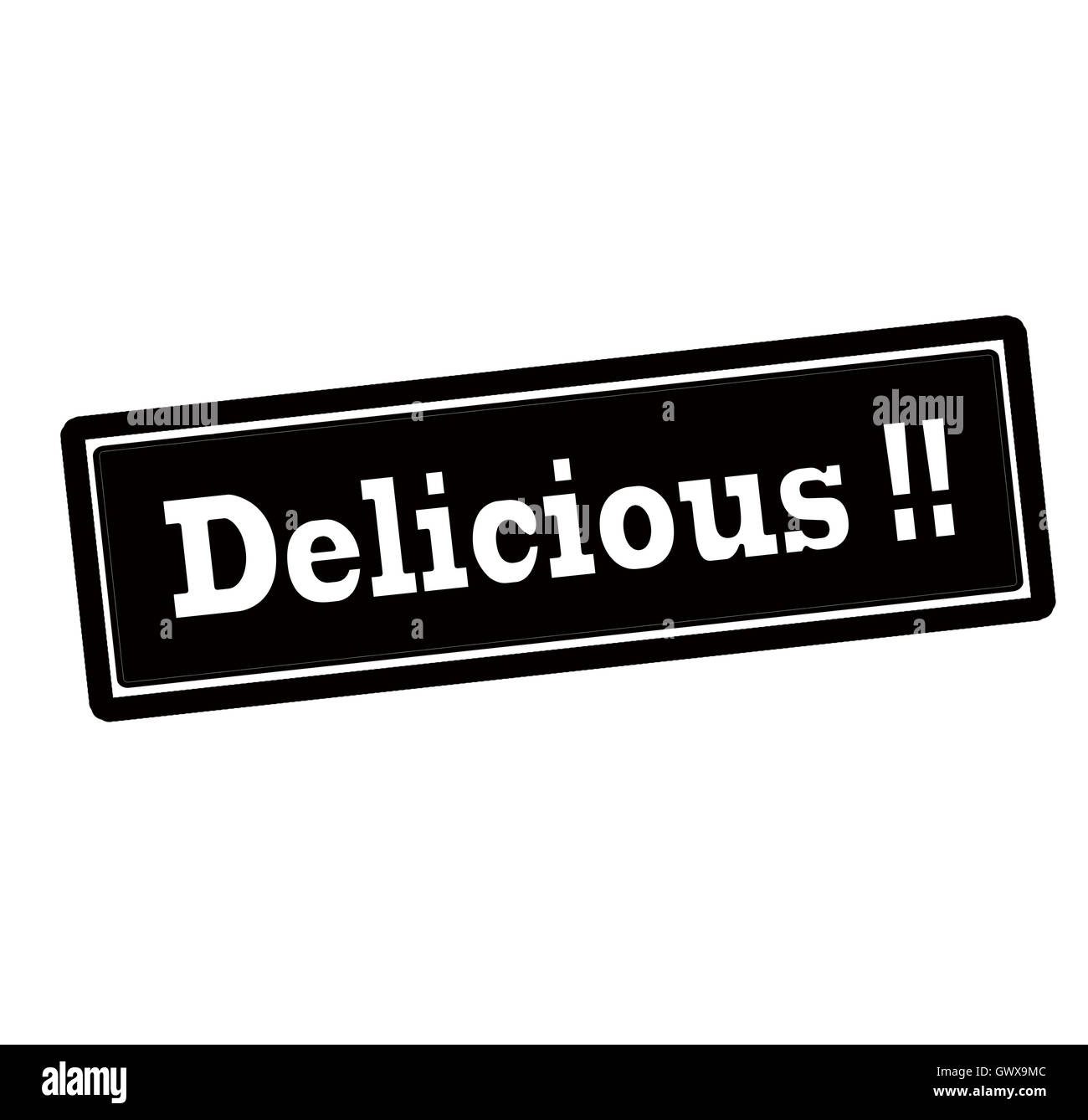 Rubber stamp with word delicious inside, vector illustration Stock ...