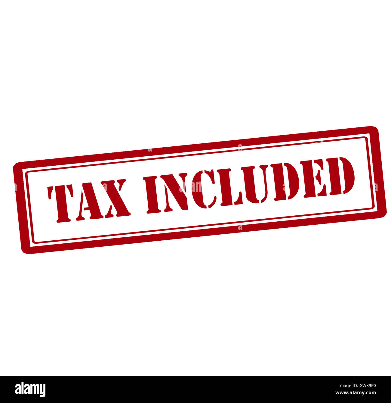 Tax included stamp hi-res stock photography and images - Alamy