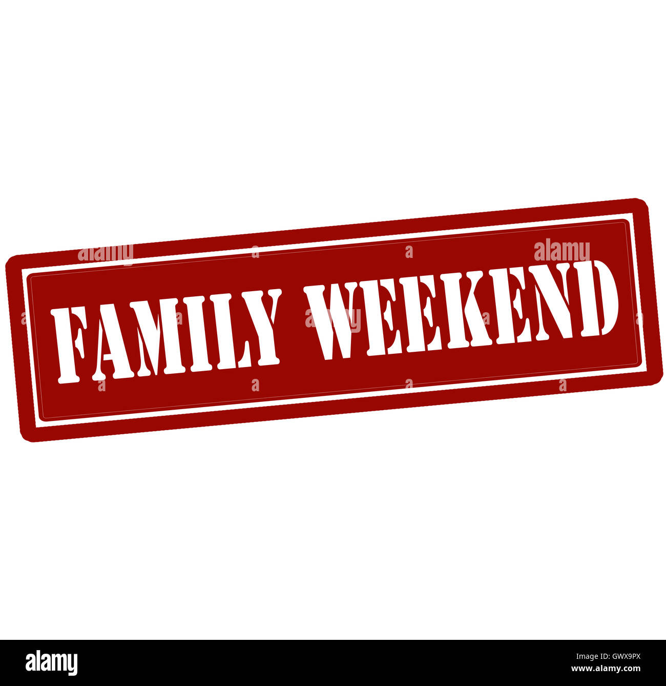 Rubber stamp with text family weekend inside, vector illustration Stock ...