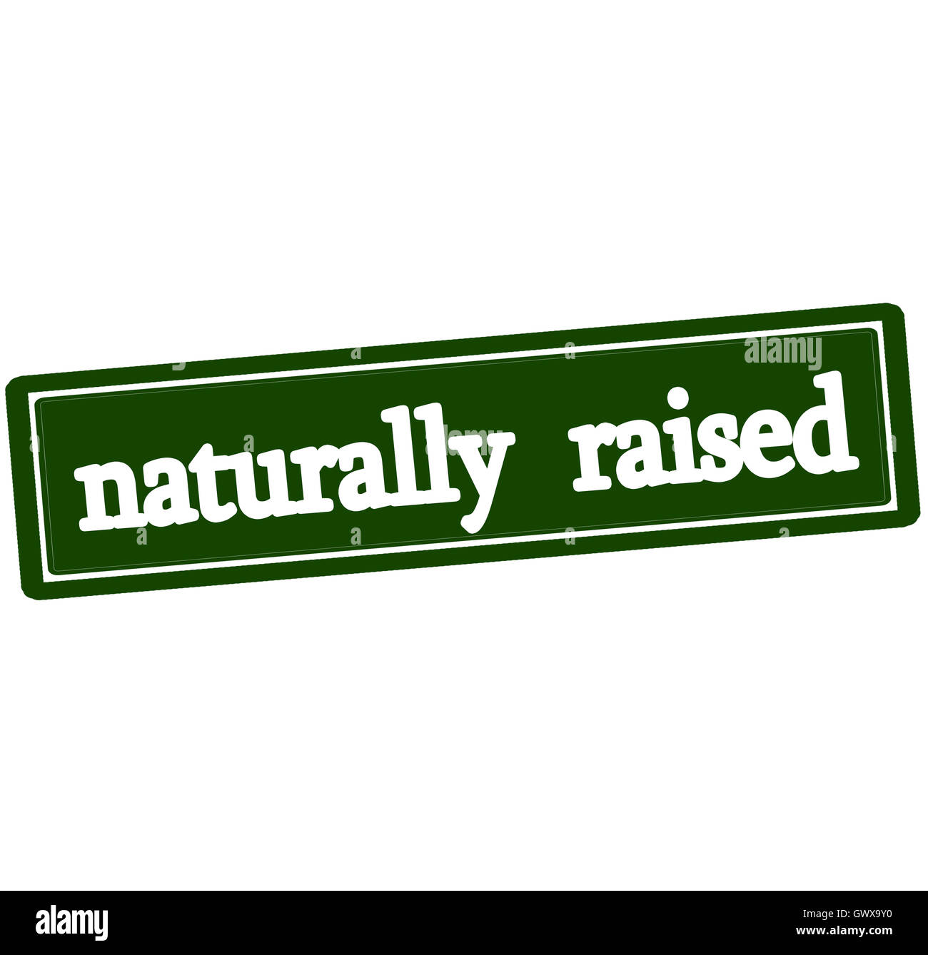 Rubber stamp with text naturally raised inside, vector illustration ...