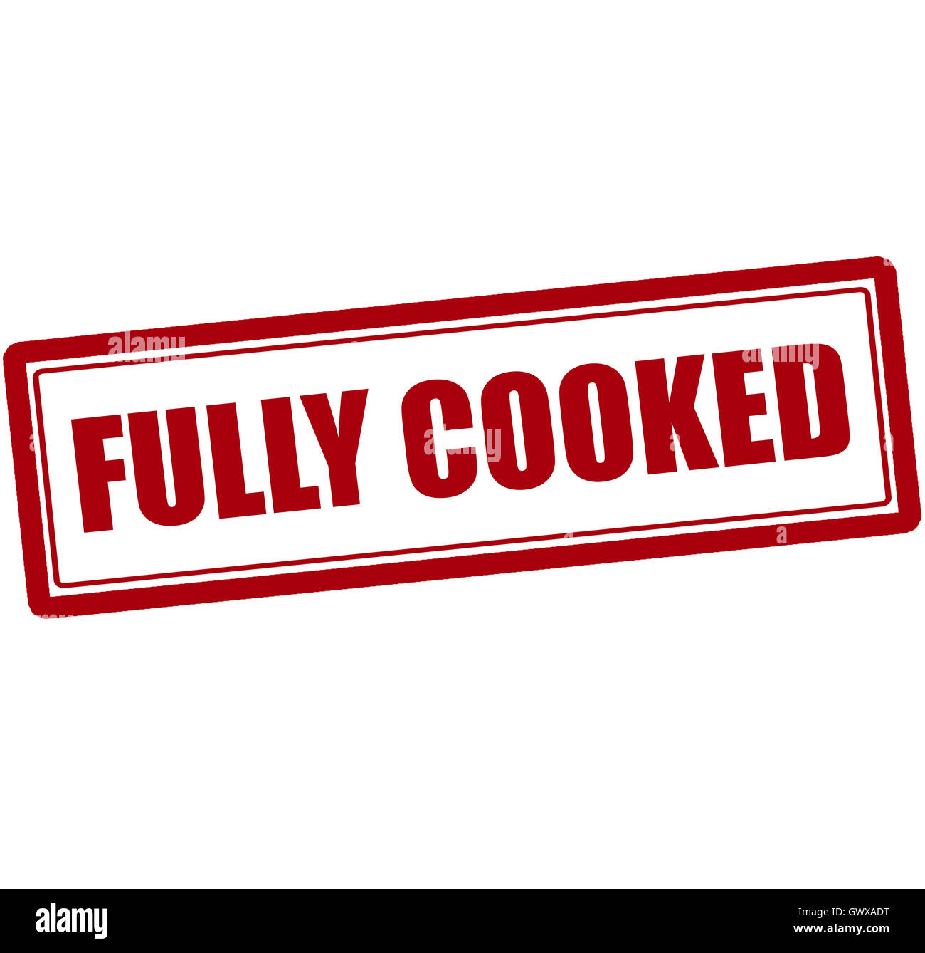 Rubber stamp with text fully cooked inside, vector illustration Stock ...