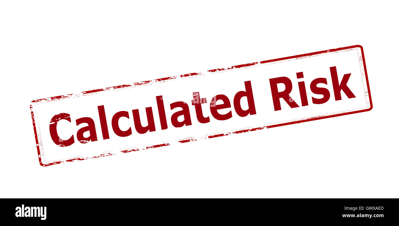 Rubber stamp with text calculated risk inside, vector illustration ...