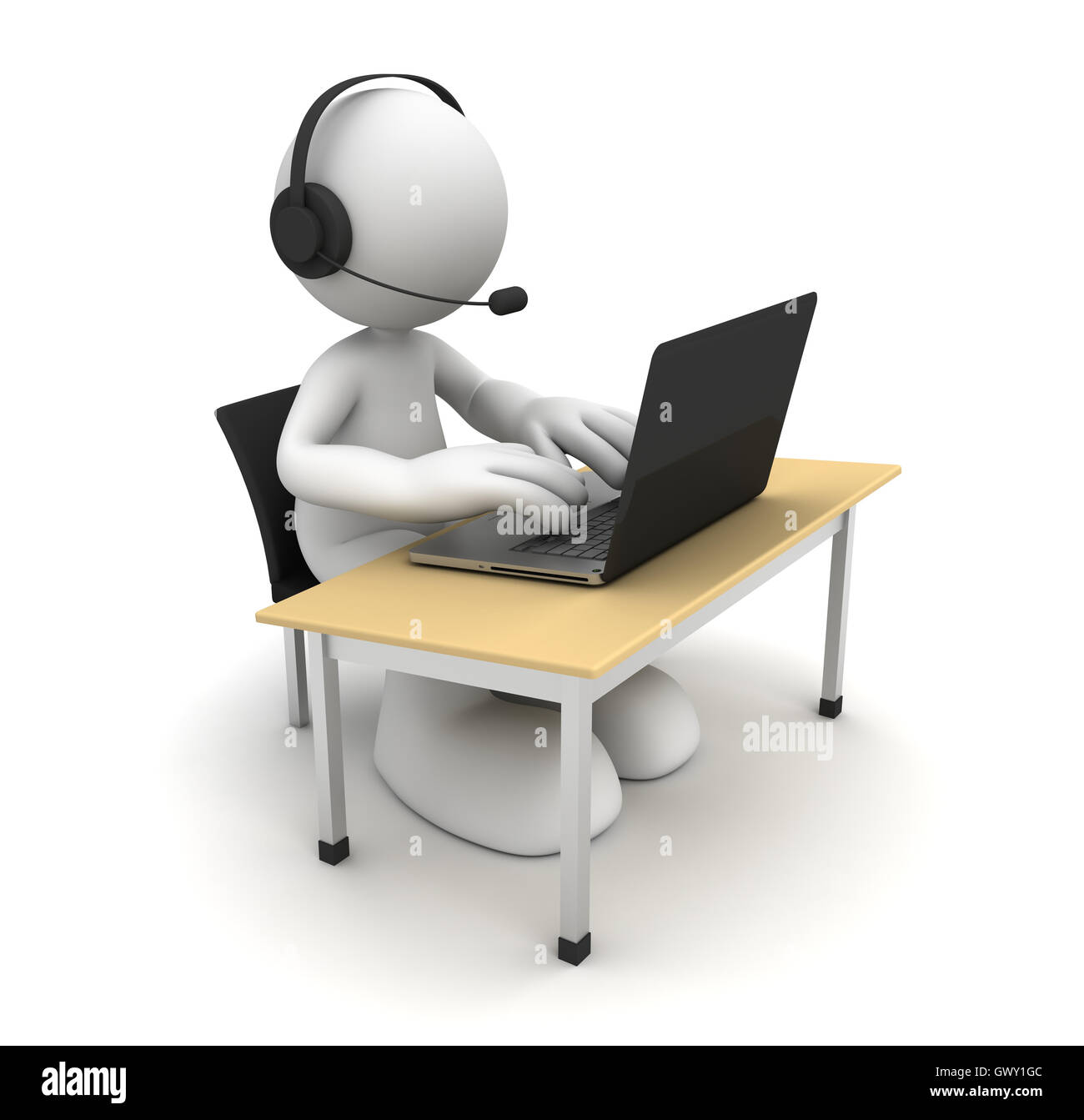customer service 3d illustration Stock Photo - Alamy