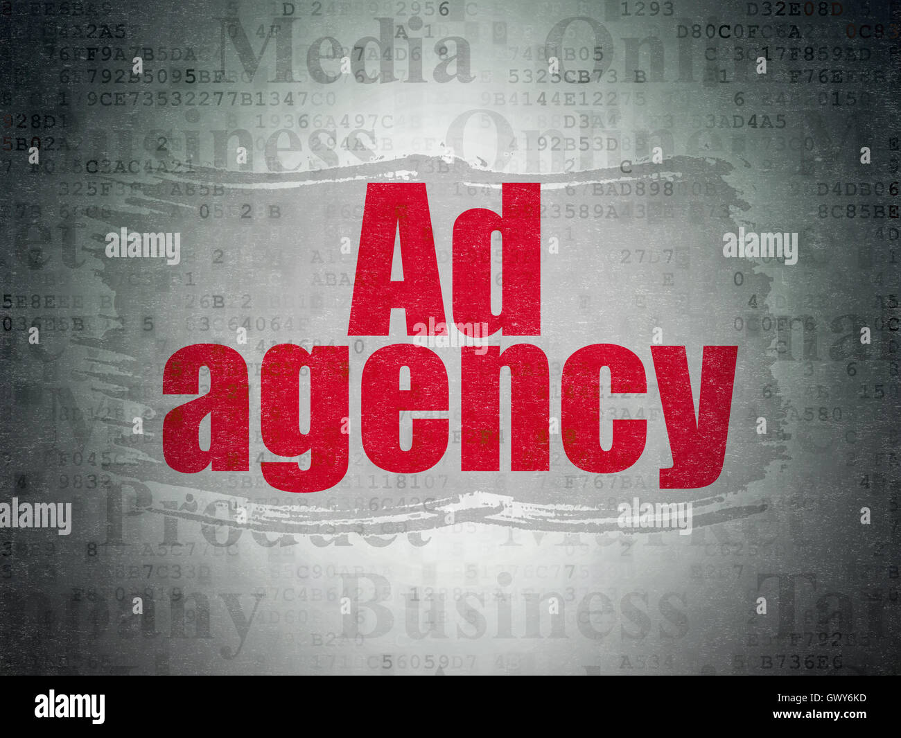 Marketing concept: Ad Agency on Digital Data Paper background Stock ...
