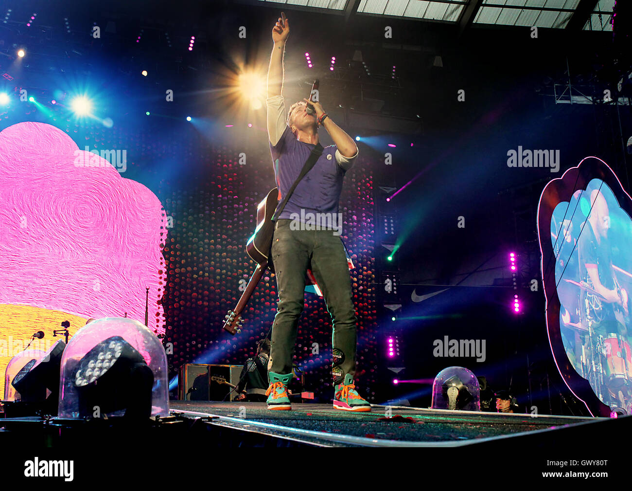 Coldplay perform at Manchester's Etihad Stadium Featuring: Coldplay ...