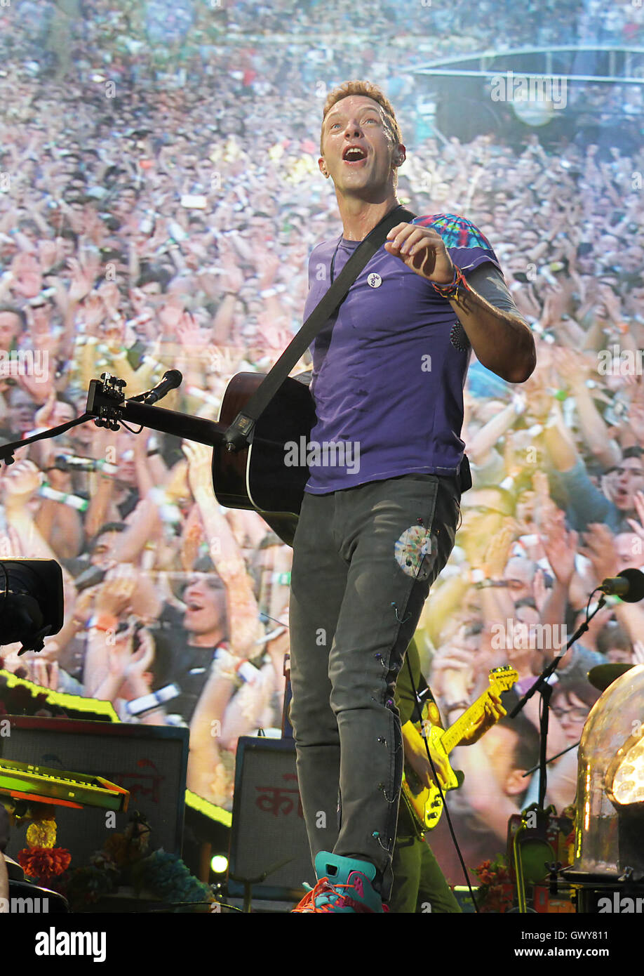 Coldplay perform at Manchester's Etihad Stadium Featuring: Coldplay ...