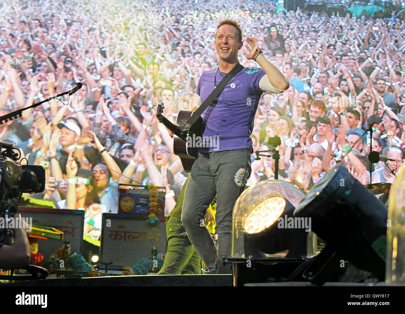 Coldplay perform at Manchester's Etihad Stadium Featuring: Coldplay ...