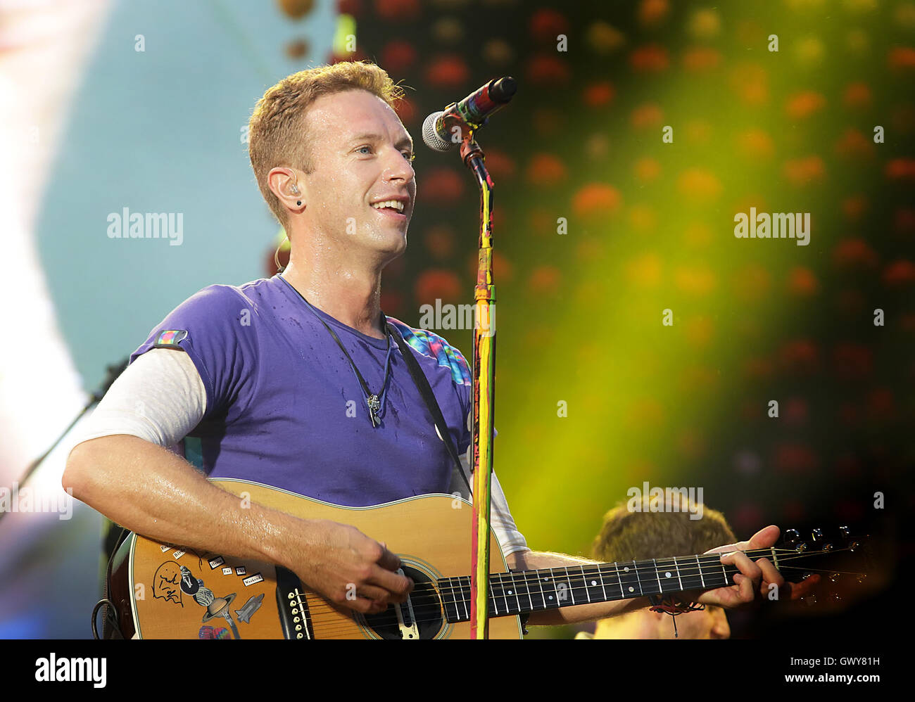 Coldplay perform at Manchester's Etihad Stadium Featuring: Coldplay ...