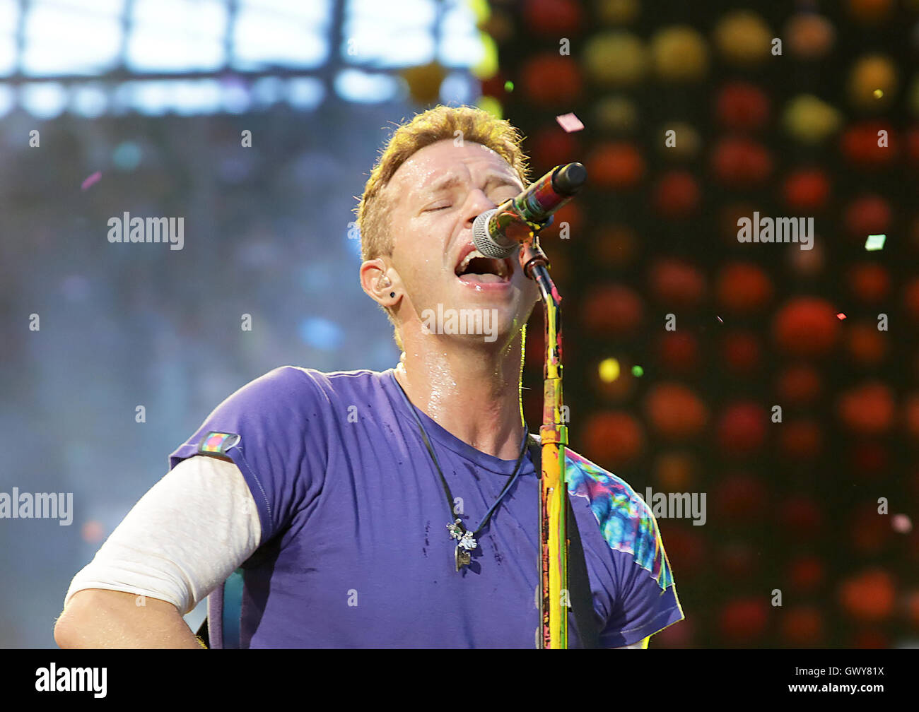 Coldplay perform at Manchester's Etihad Stadium Featuring: Coldplay ...