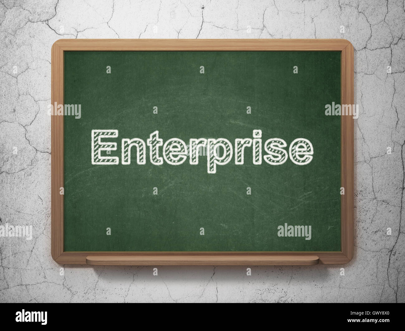 Finance concept: Enterprise on chalkboard background Stock Photo - Alamy