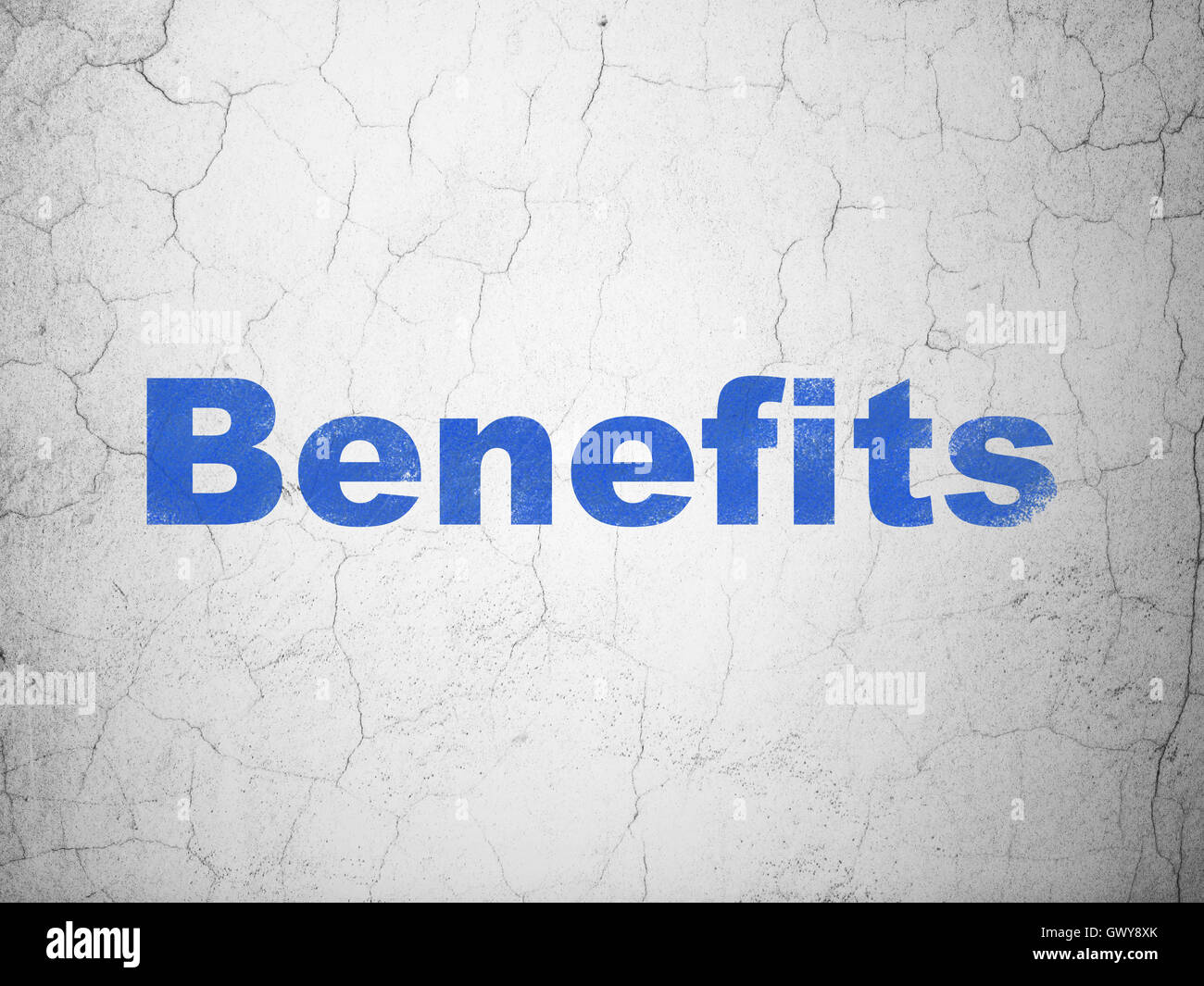 Finance concept: Benefits on wall background Stock Photo - Alamy