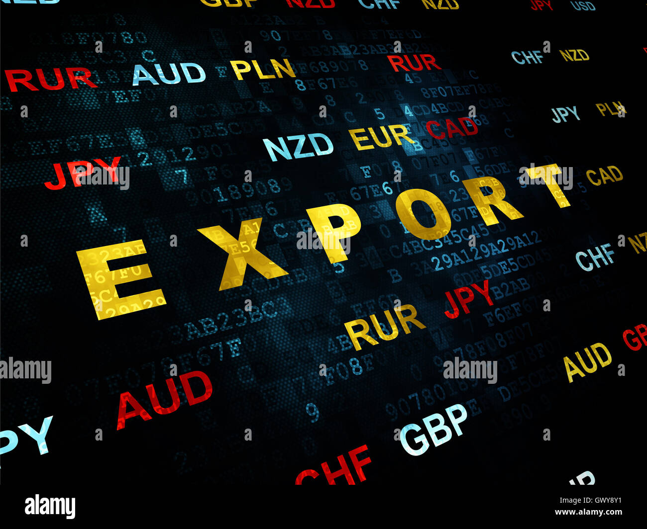 Business concept: Export on Digital background Stock Photo - Alamy